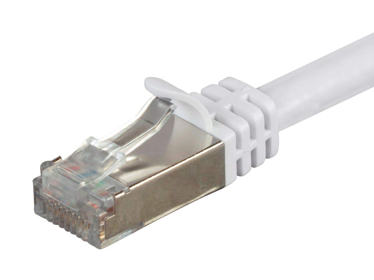 Monoprice Cat7 Ethernet Patch Cable - 3 feet - White| Flexboot RJ45 Stranded 600Mhz S/FeetP CMX Pure Bare Copper Wire 26AWG - Entegrade Series