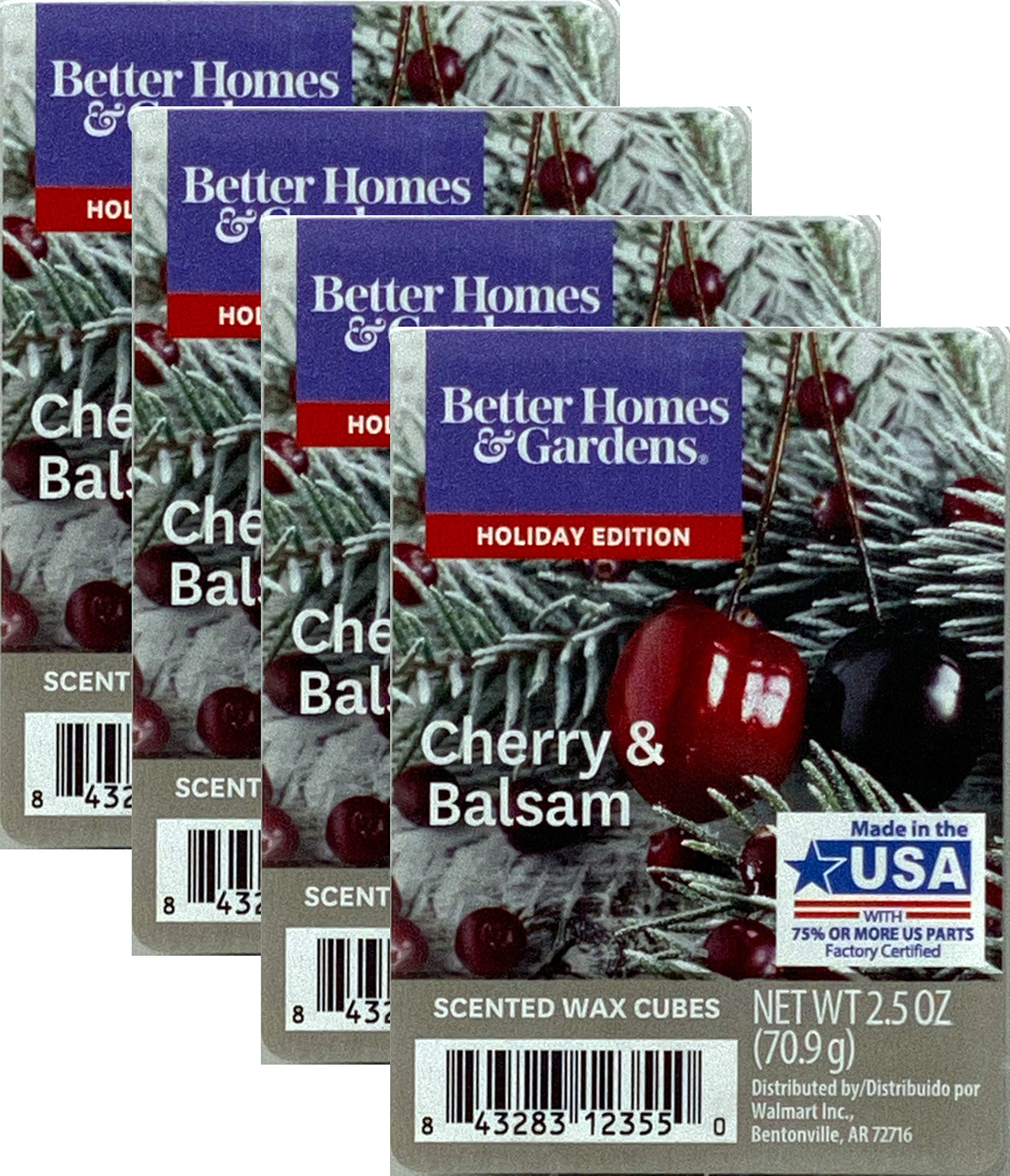 Better Homes and Gardens Cherry and Balsam Wax Cubes 4-Pack
