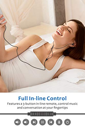 Sleep Earbuds, Hearprotek 2 Pairs Ultra Soft Lightweight Silicone Sleeping Earphone Headphones with Volume Control and mic for Side Sleeper, Snoring, Air Travel, Relaxation (Black)