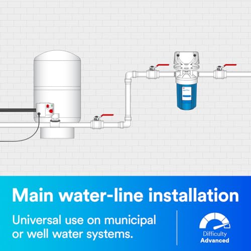 Aqua-Pure AquaPure AP800 Series Whole House Filter Housing AP801B, 5639201, Large Diameter, Blue Sump, 10 in (HAZD073341)