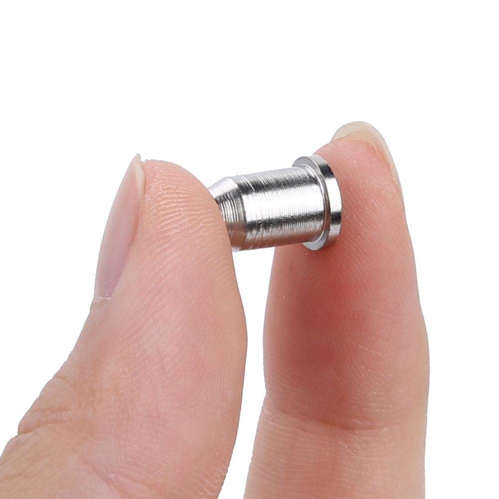 Bnineteenteam 6 Pcs Guitar Through Body String Ferrules for Electric Guitar (Silver)