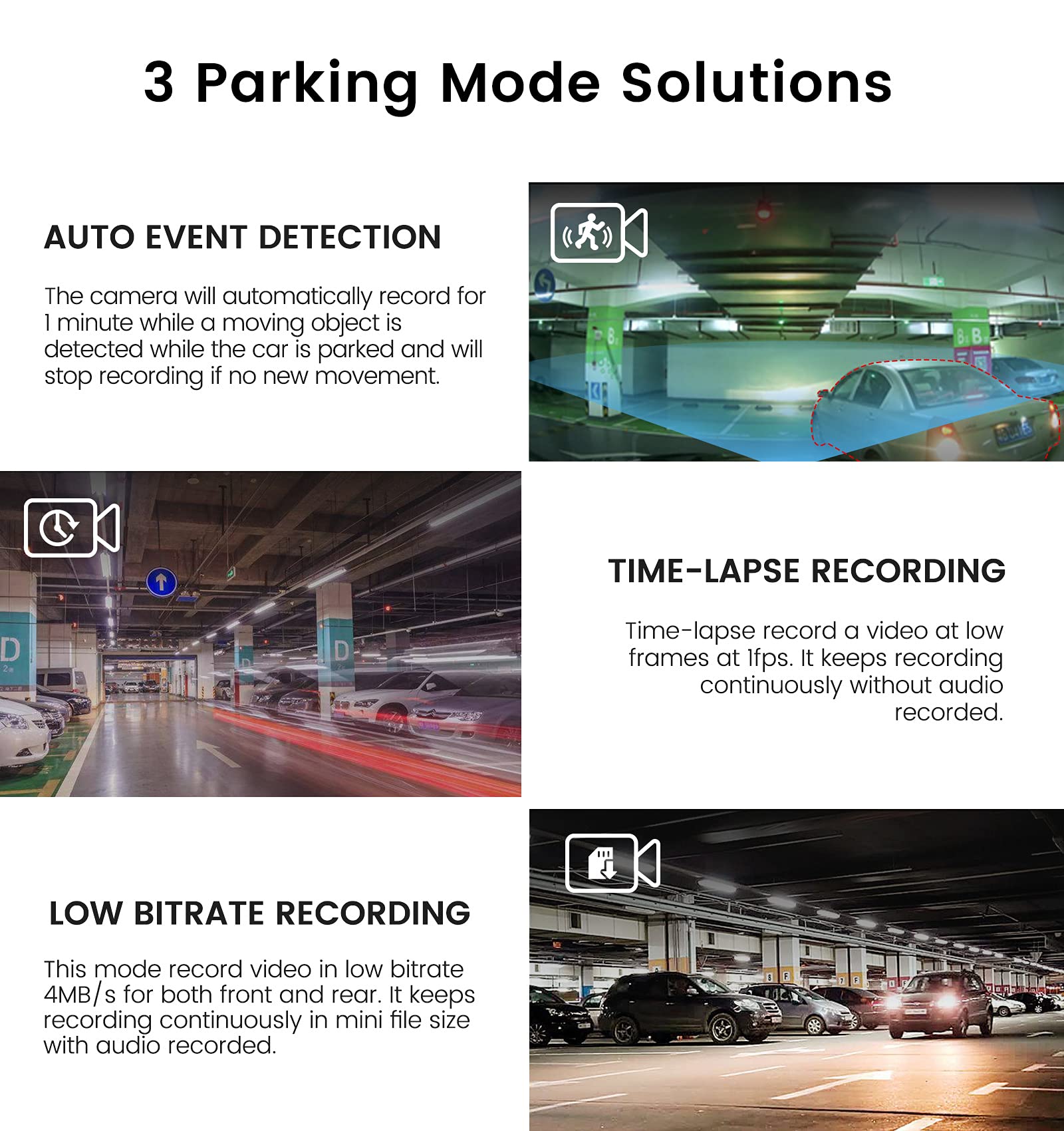 4K Dual Channel Dash Cam, Built-in Wi-Fi GPS, 4K + 1080P Front and Rear Dashcam, 2.4 Inches Large Screen, Supercapacitor, Parking Mode, Motion Detection, Emergency recording,Zenfox U1