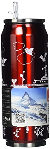 IBILI Thermos can Eco 500 ml of Stainless Steel, Red/Silver, 7 x 7 x 20 cm