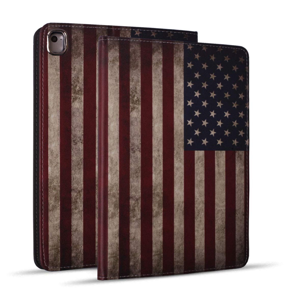iPad Mini 5 Case, Mini 4 Case, iPad Mini 1/2/3 Case, Protective Leather Case, Adjustable Stand Auto Wake/Sleep Smart Case for iPad Mini 5th/4th Gen 7.9 inch - Vintage USA American Flag