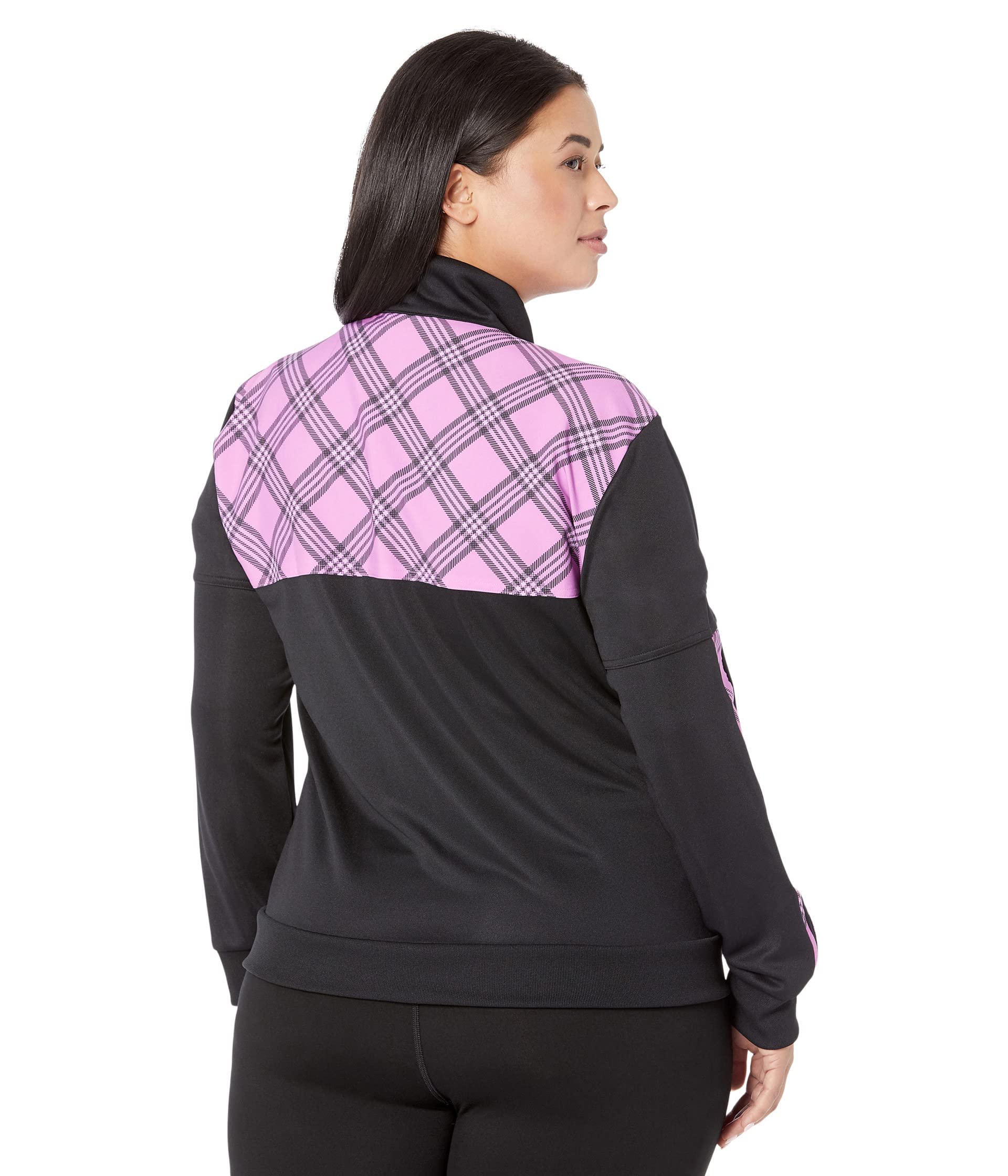 adidas Women's Tiro Track Jacket, Black/Pulse Lilac, X-Large