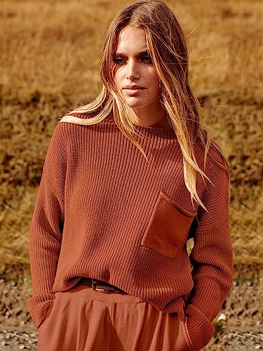 ANRABESS Women's Two Piece Sweater Sets Long Sleeve Knit Pullover Tops Casual Pants Sweat Outfits Set Matching Lounge Set 2023 Fashion Clothes Loungewear 1082xiuhong-M