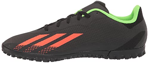 adidas X Speedportal.4 Turf Soccer Shoe, Black/Solar Red/Solar Green, 1.5 US Unisex Little Kid