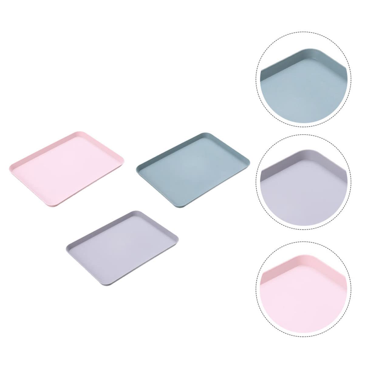 6 Pcs Square Plastic Fruit Plate Serving Platters Plastic Fruits Plate Rectangular Party Platters Plastic Plate Serving Party Platter Service Plate Rectangular Serving Tray