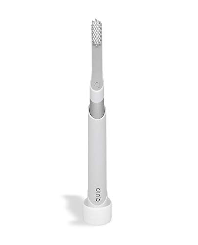 quip Adult Electric Toothbrush - Sonic Toothbrush with Travel Cover & Mirror Mount, Soft Bristles, Timer, and Metal Handle - Silver