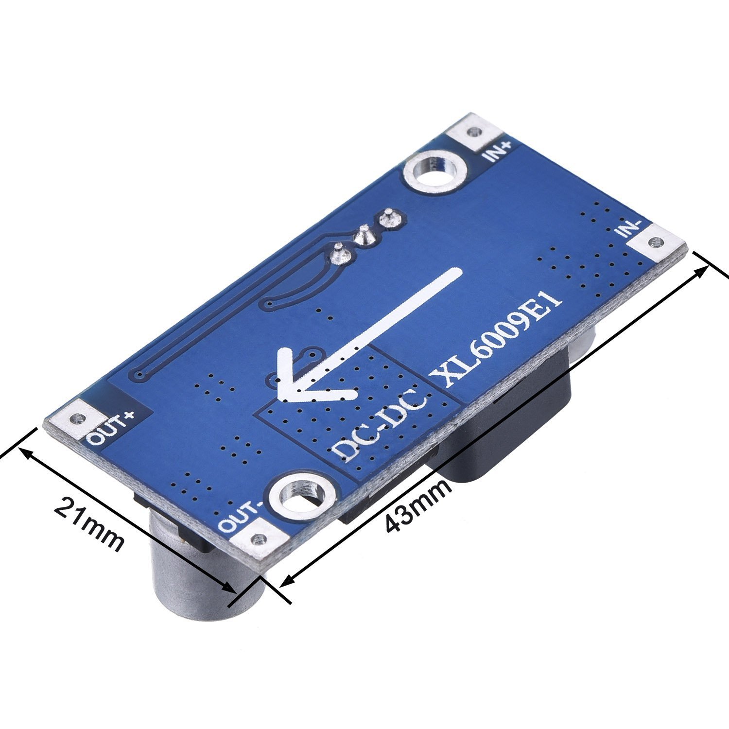 HiLetgo 5pcs XL6009 Boost Module DC-DC Adjustable Module DC3.0-30V to DC5-35V Output Voltage Power Converter Circuit Board Module 400KHz