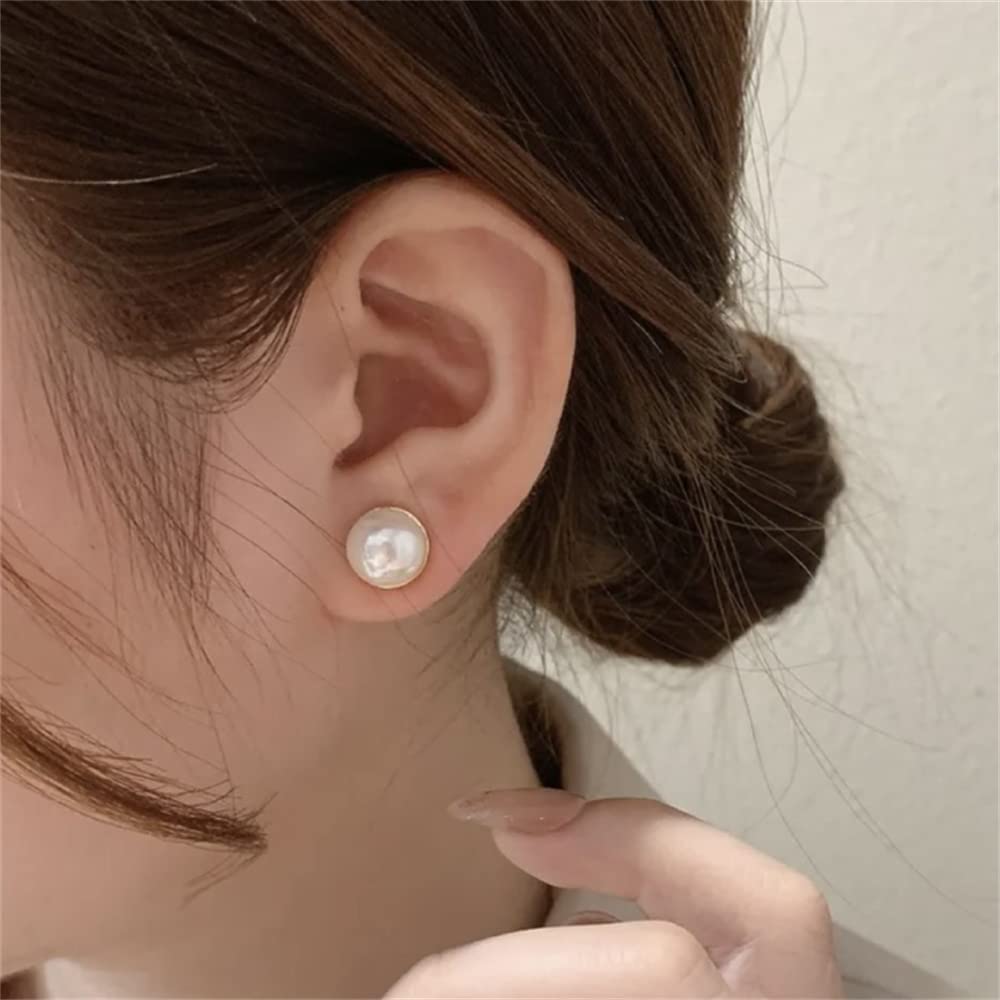 4 Packs Lympha-Circurl Magnetic Ear Ornament, Elegance Lymphvity Magnetherapy White Onyx Earrings, Non Piercing Lymph Drainage Magnetic Therapy Earrings for Women Men