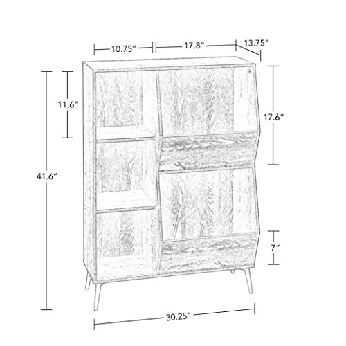 RiverRidge Home Woodbury Collection Storage Cabinet with Cubbies and Veggie 2pc Bin-Black, Weathered