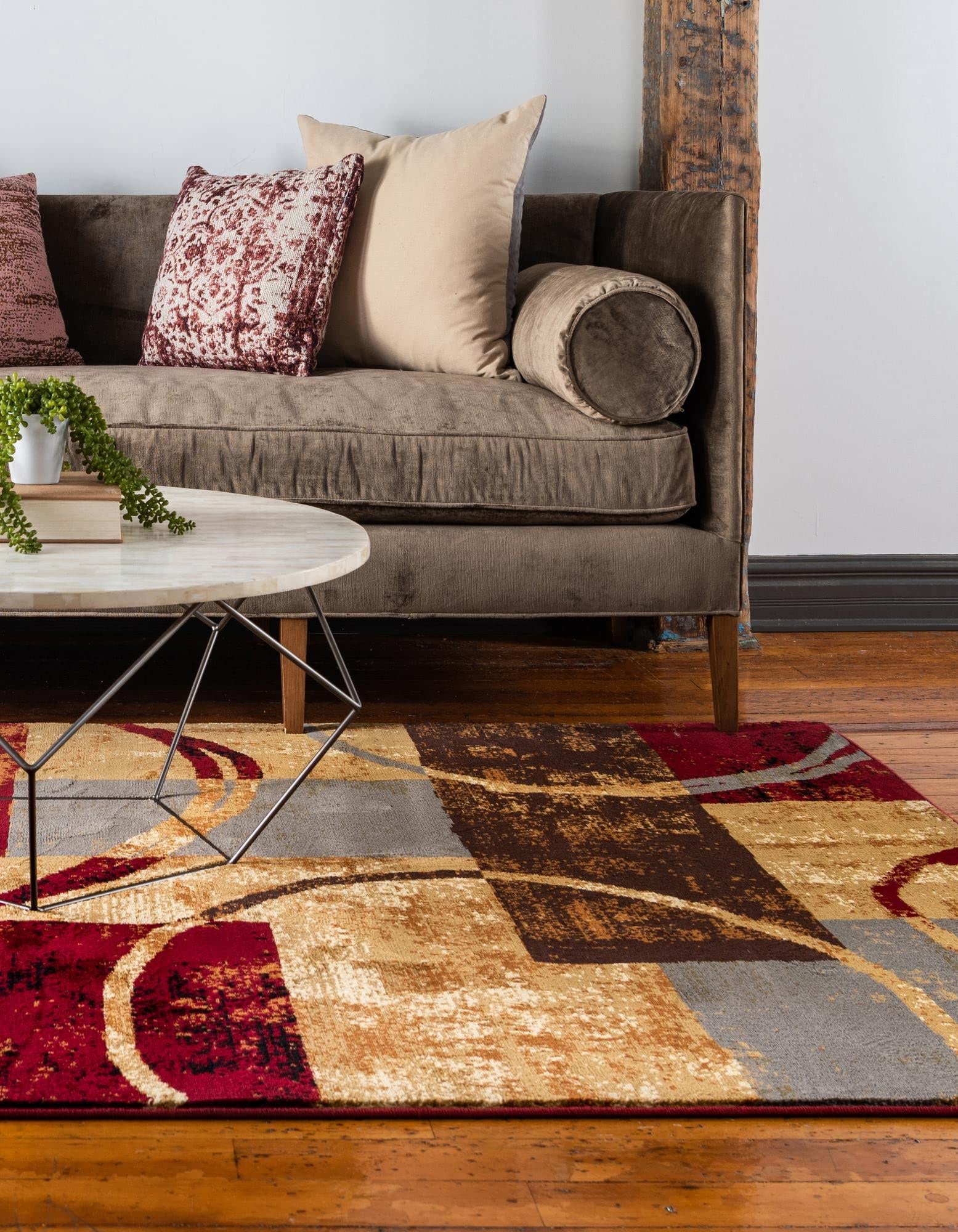 Rugs.com Cafe Collection Rug – 10' x 14' Multi Medium Rug Perfect for Living Rooms, Large Dining Rooms, Open Floorplans