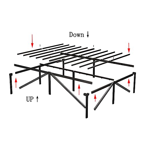 Besebay California King Bed Frame 14 Inch Heavy Duty Metal Frames with Steel Slats Support Ample Storage No Box Spring Needed, Easy Assembly, Noise Free, Black
