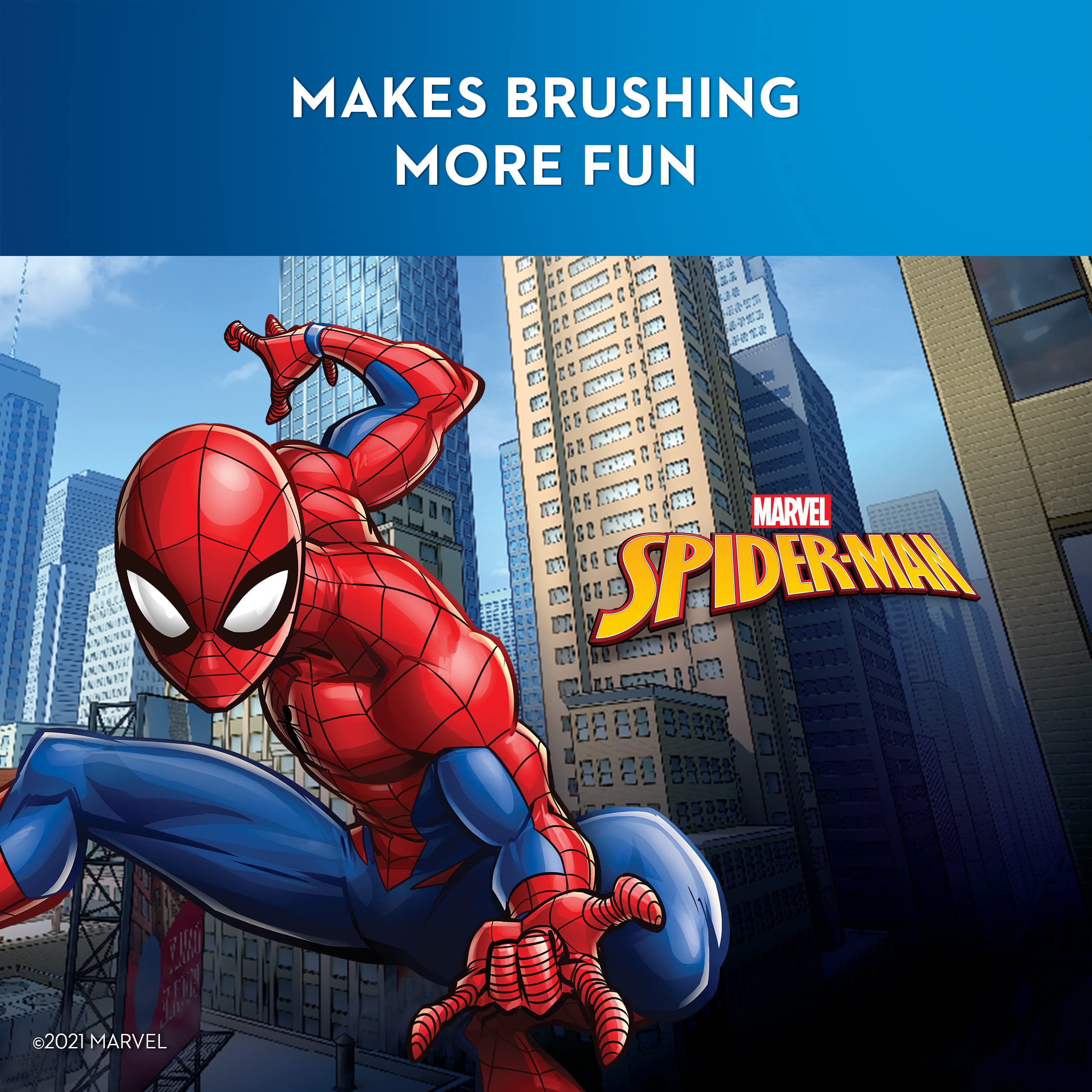 Oral-B Kids Extra Soft Replacement Brush Heads Featuring Marvel's Spiderman, 2 Count