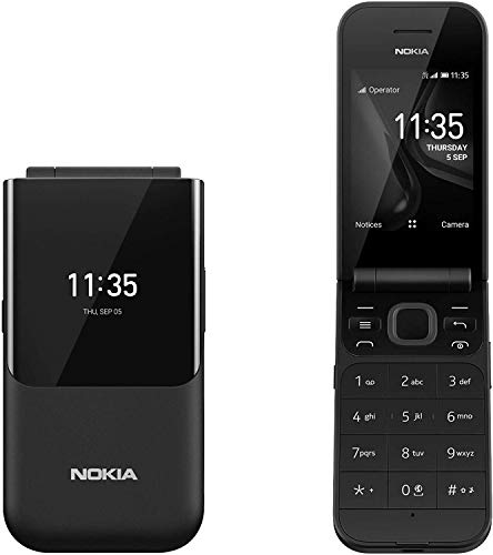 Nokia 2720, 2.8" (TA-1170) 4GB, Dual SIM, Flip Phone, GSM Unlocked, International Version, No Warranty - Black