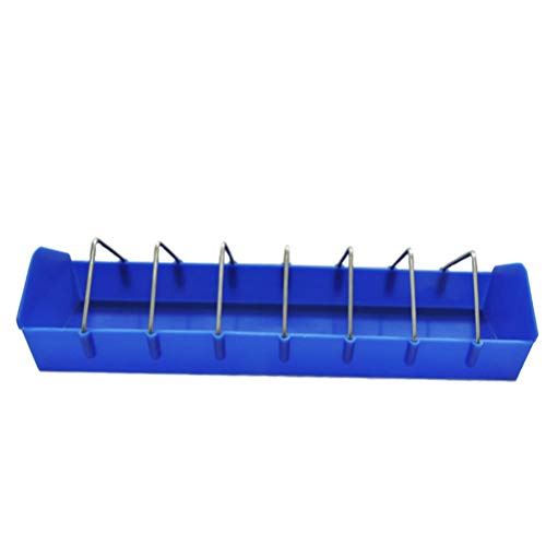 POPETPOP Chicken Feeder Trough - Plastic Poultry Feeder Rack Bird Food Dispenser Storage Trough Container Pigeon Supplies Pigeon Feeder