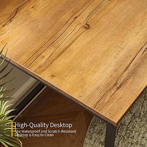 CubiCubi Computer Desk with 4 Drawers, 47 Inch Home Office Desk with Storage, Modern Study Writing Desk for Bedroom,Fir