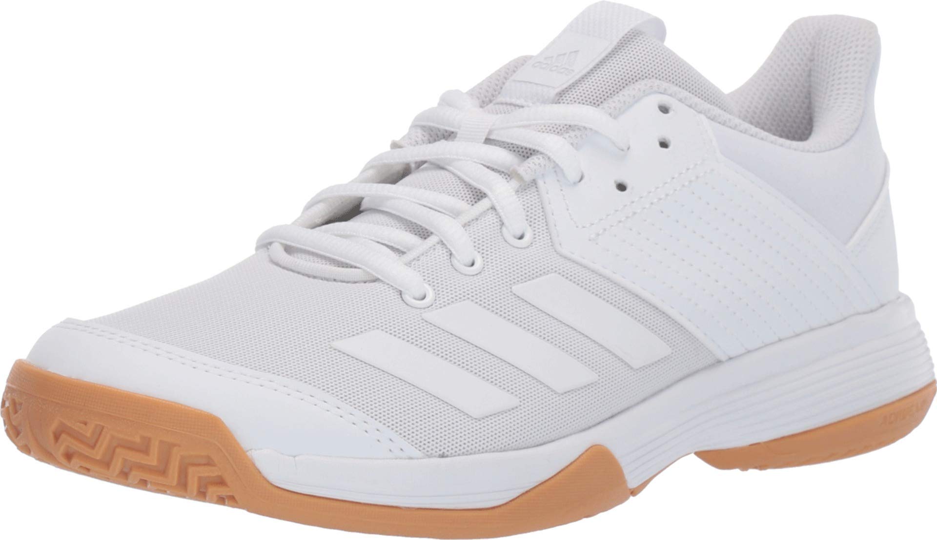 adidas womens Ligra 6 Volleyball Shoe, White/White/Gum, 8 US