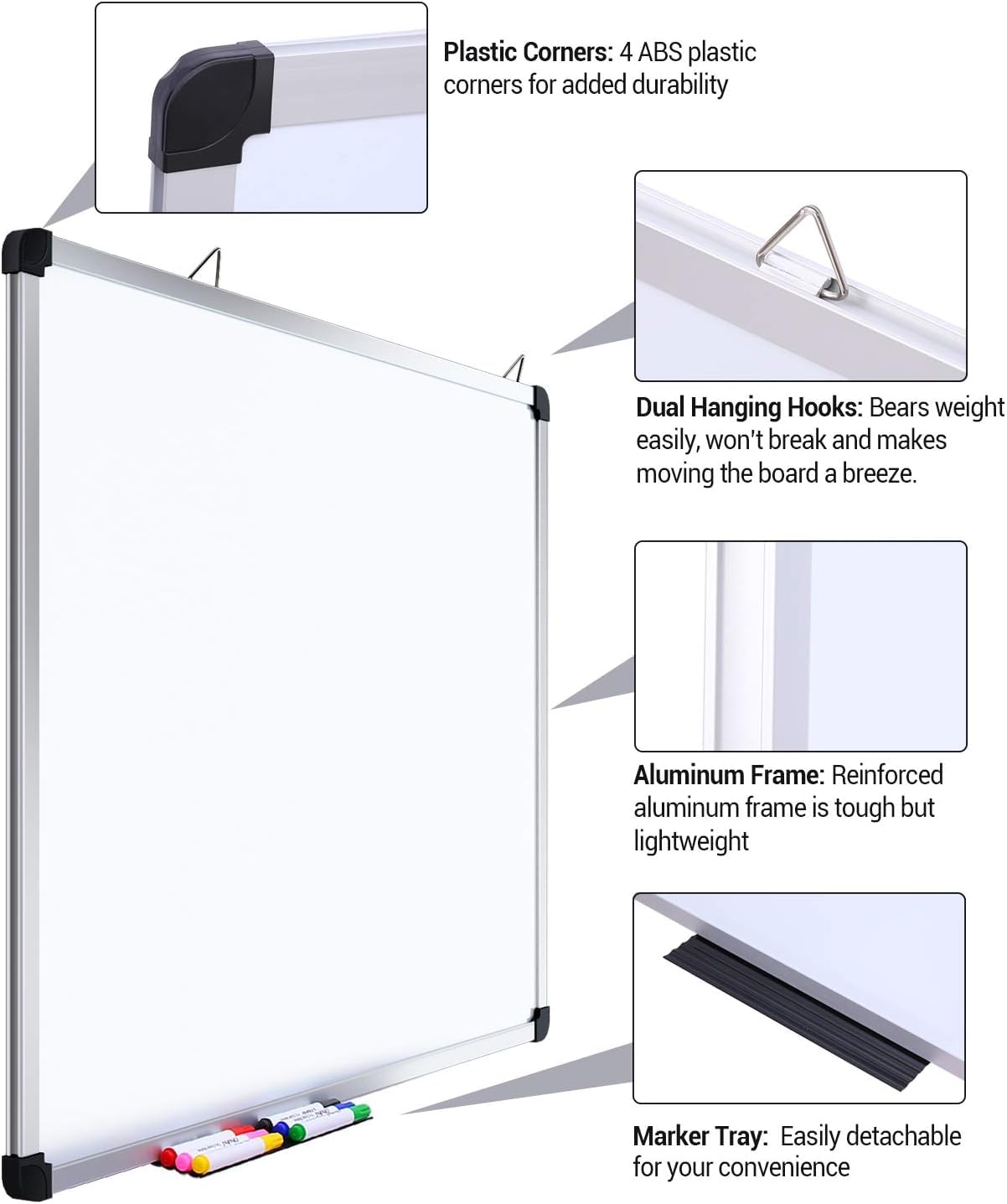 48" x 36" Dry Erase Board, Ohuhu Magnetic Large Whiteboard (1)