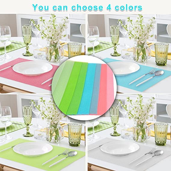8 PCS Refrigerator Liners,HAUSPROFI EVA Refrigerator Mats for Shelves,Washable Can Be Cut Fridge Shelf Liner,Waterproof Fridge Pads Mat Drawer Table Placemats