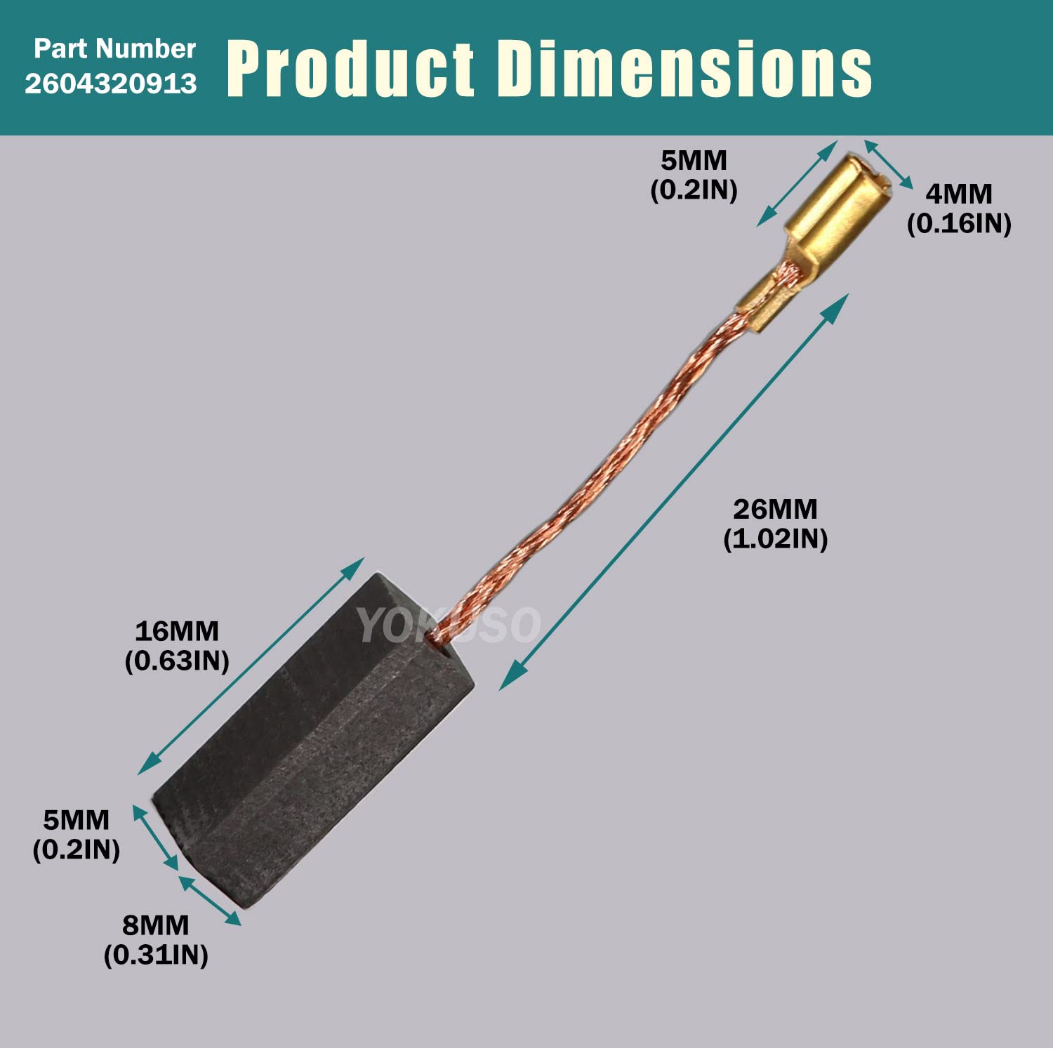 4PCS 2604320913 Carbon Brushes Replacement for Bosch Jia Saw, Carbon Brushes For Emco Unimat 3,Carbon Brushes For Maguires DA polisher