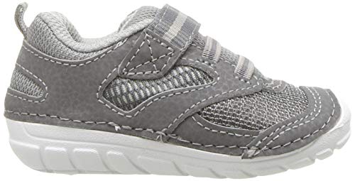 Stride Rite Girl's Adrian Baby Boy's Athletic Mesh Sneaker, Grey, 3 Infant