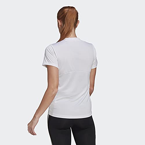 adidas womens Primeblue Tee White/Black Medium
