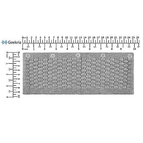Geekria Knit Fabric Headband Pad Compatible with Logitech, Turtle Beach, Panasonic, AKG, Sennheiser, Sony Headphones, Head Cushion Pad Protector, Replacement Repair Part, Sweat Cover (Grey)
