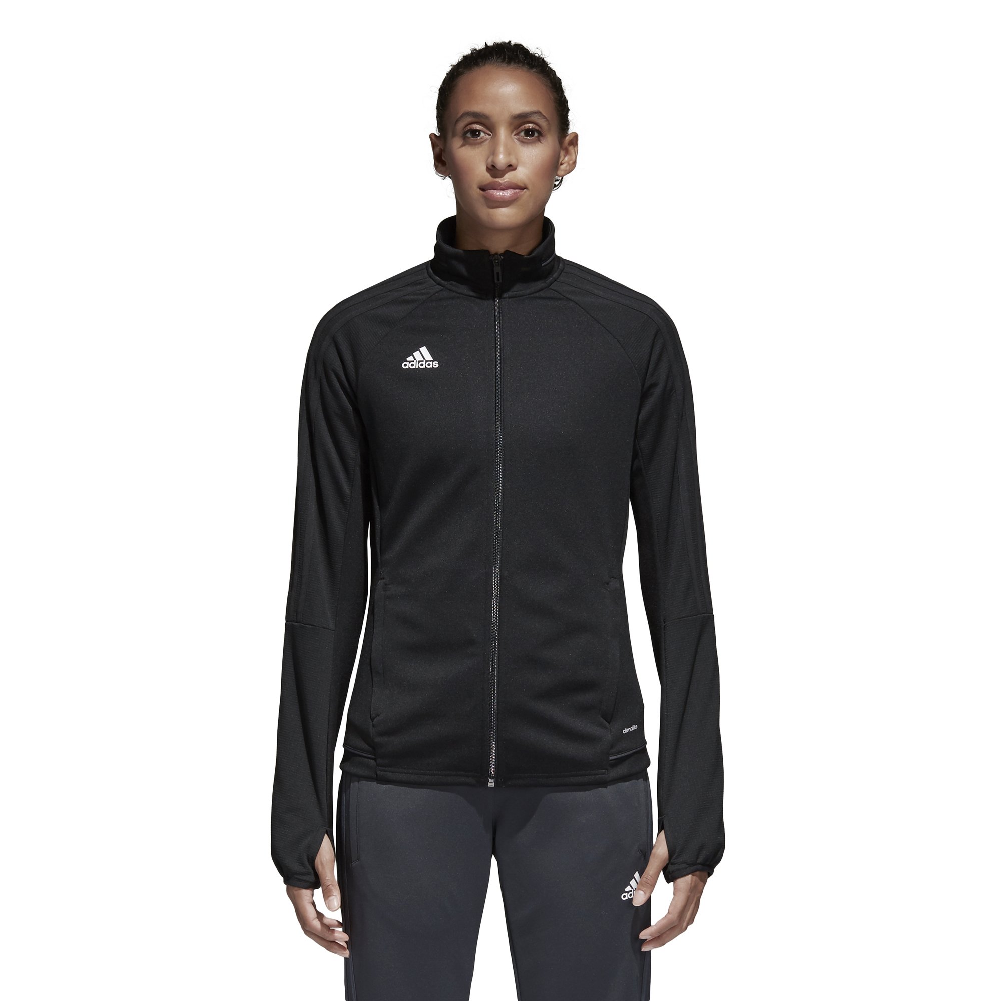 adidas Womens Tiro 17 Training Jacket Black/White L