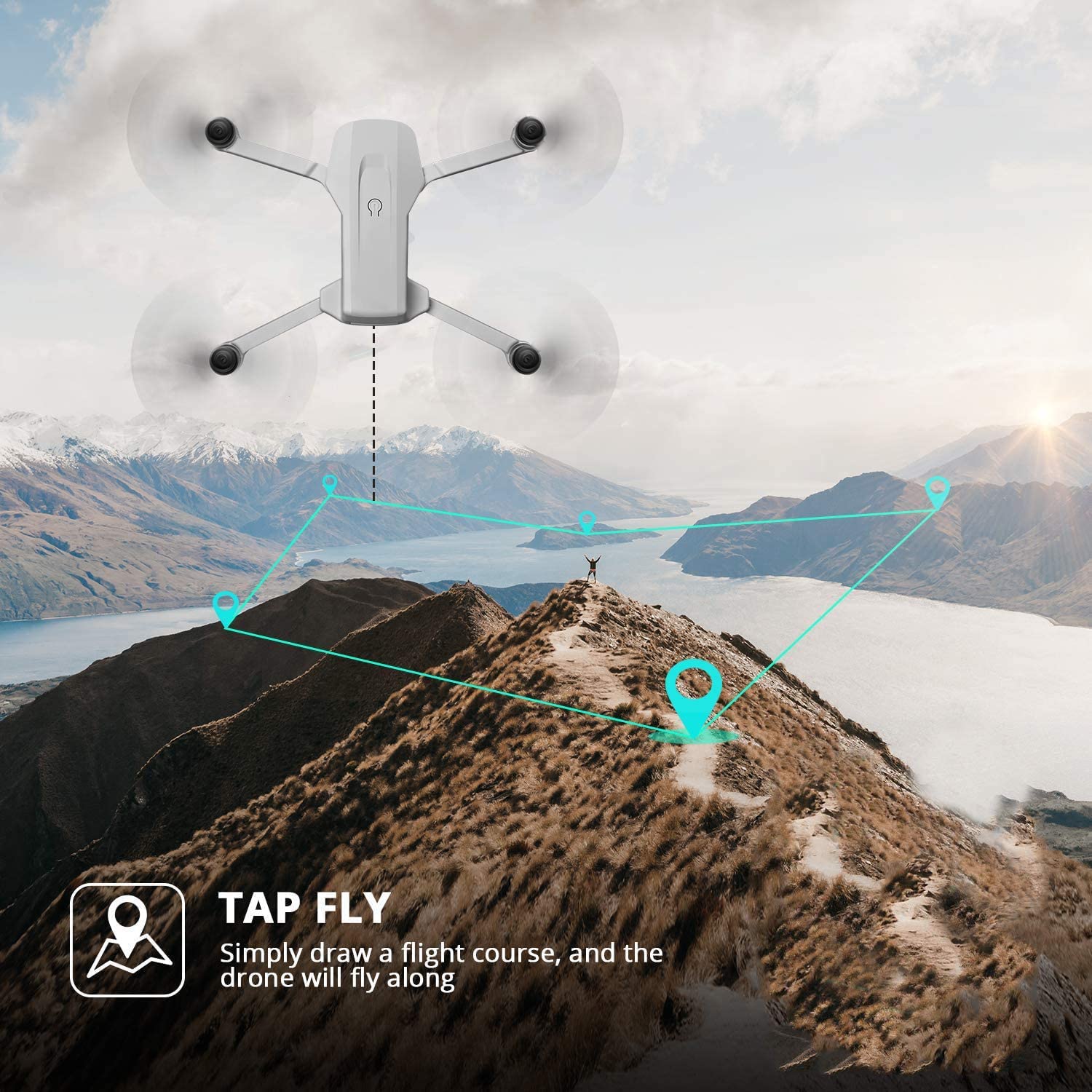 4DF8 GPS Drone with 4K Camera for Adults,5G FPV Live Video RC Quadcopter,Drone for adults beginners, with Brushless Motor,Auto Return Home, Follow Me,Waypoint Fly,2 Batteries,Carrying Case