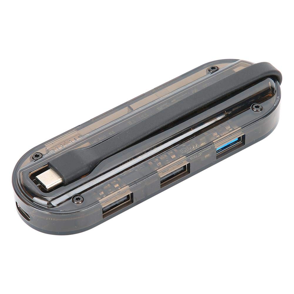 USB C Port Expande, 7-in-1 Hub Docking Station Transparent SD Card Reader HDMI Adapter USB C Hub Devices Adapter PD Charging (5Gbps