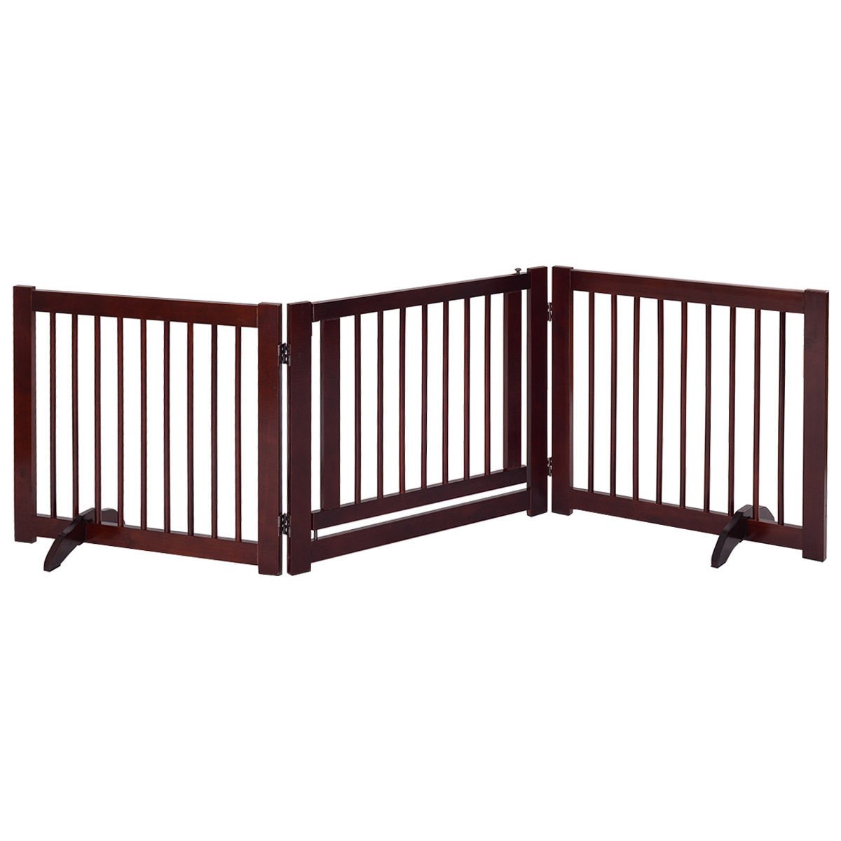 Giantex 2 PCS Support Feet for Configurable Wood Dog Gate, Stable Free Standing Dog Panel with Foot Pads, Safety Fence Feet