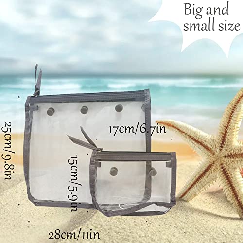 FARRJO Clear Waterproof Insert Pouch for Bogg Bag Travel Organizer Storage for Bogg Bag Hanging Bag for Bogg Bag (1PC(Set of 2))
