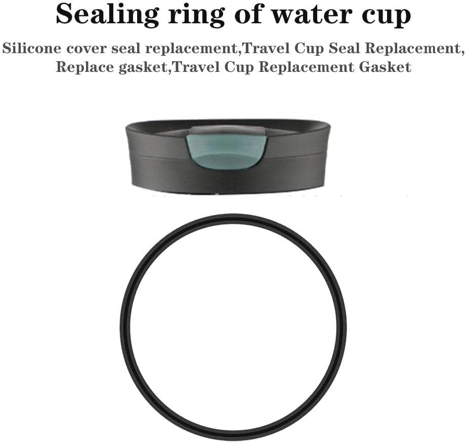 4Pcs Black Replacement Gasket for Contigo Snapseal Byron Travel Mug 16oz & 20oz, Silicone Lid Seal Leak-Proof for Contigo Coffee Travel Tumbler Glassware and Drinkware