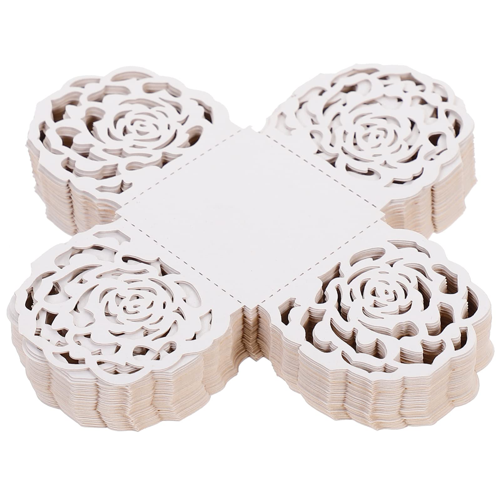 Alipis Chocolate Box Gift Chocolate Box Gift 50pcs Truffle Wrappers Paper Chocolate Paper Candy Cups Small Hollow-out Flower Truffle Wrappers Liners Cups Cupcake Liners