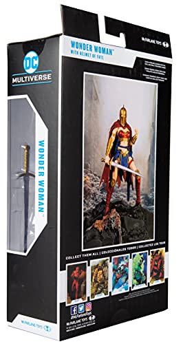 DC Multiverse 7 Inch Action Figure Comic Series - Wonder Woman with Helmet of Fate