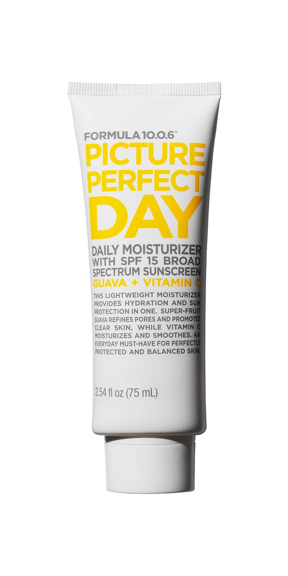 FORMULA 10.0.6 Picture Perfect Day SPF 15 Moisturizer (2.54 Fl. Oz.) Daily Face Lotion with Broad Spectrum Sunscreen to Hydrate & Protect Skin - Vegan, Paraben-Free, Sulfate-Free & Cruelty-Free