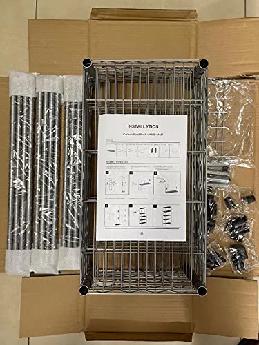MACRO GLOBE 5-Tier Changeable Assembly Carbon Steel Standing Shelf Units,Heavy Duty Shelving Unit(350 lbs Loading Capacity),Wire Shelving Unit for Home&Kitchen,Size 21.25" x 11.42" x 59.06"(Silver)