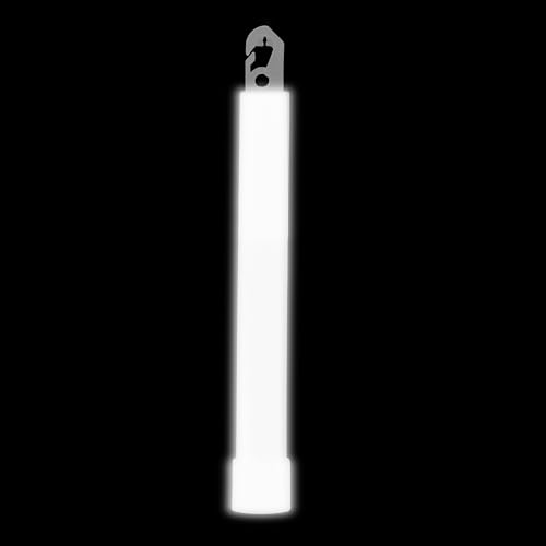 Cyalume - 9-03680 ChemLight Military Grade Chemical Light Sticks – 30 Minute Duration Light Sticks Provide Intense Light, Ideal as Emergency or Safety Lights and Much More, Standard Issue for U.S. Military Personnel – White, 6” Long (Pack of 10)
