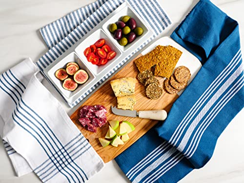 KAF Home Soho Kitchen Dish Towel Set of 10 | 18 x 28 Inch Tea Towels | Soft and Absorbent Mixed Set of Flat Towels (Teal)