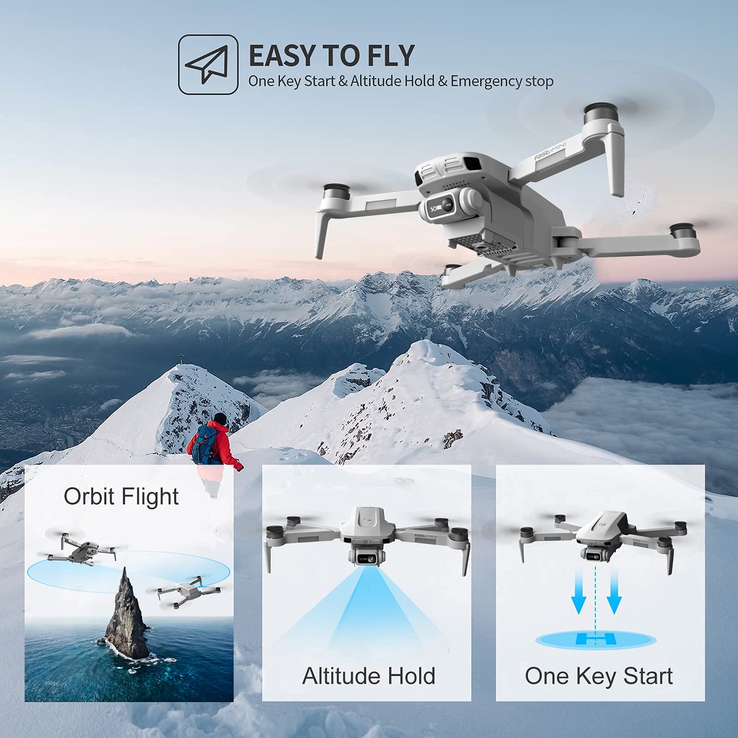 4DF8 GPS Drone with 4K Camera for Adults,5G FPV Live Video RC Quadcopter,Drone for adults beginners, with Brushless Motor,Auto Return Home, Follow Me,Waypoint Fly,2 Batteries,Carrying Case