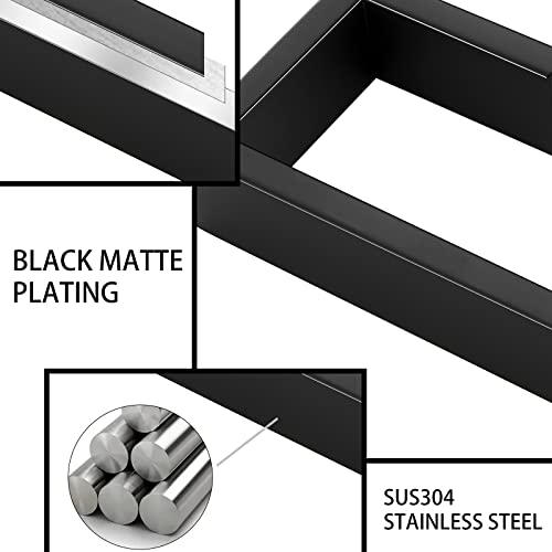 Ddtohan Towel Bar, Stainless Steel Hand Towel Rack, Bathroom Wall Mount Towel Holder (Black)