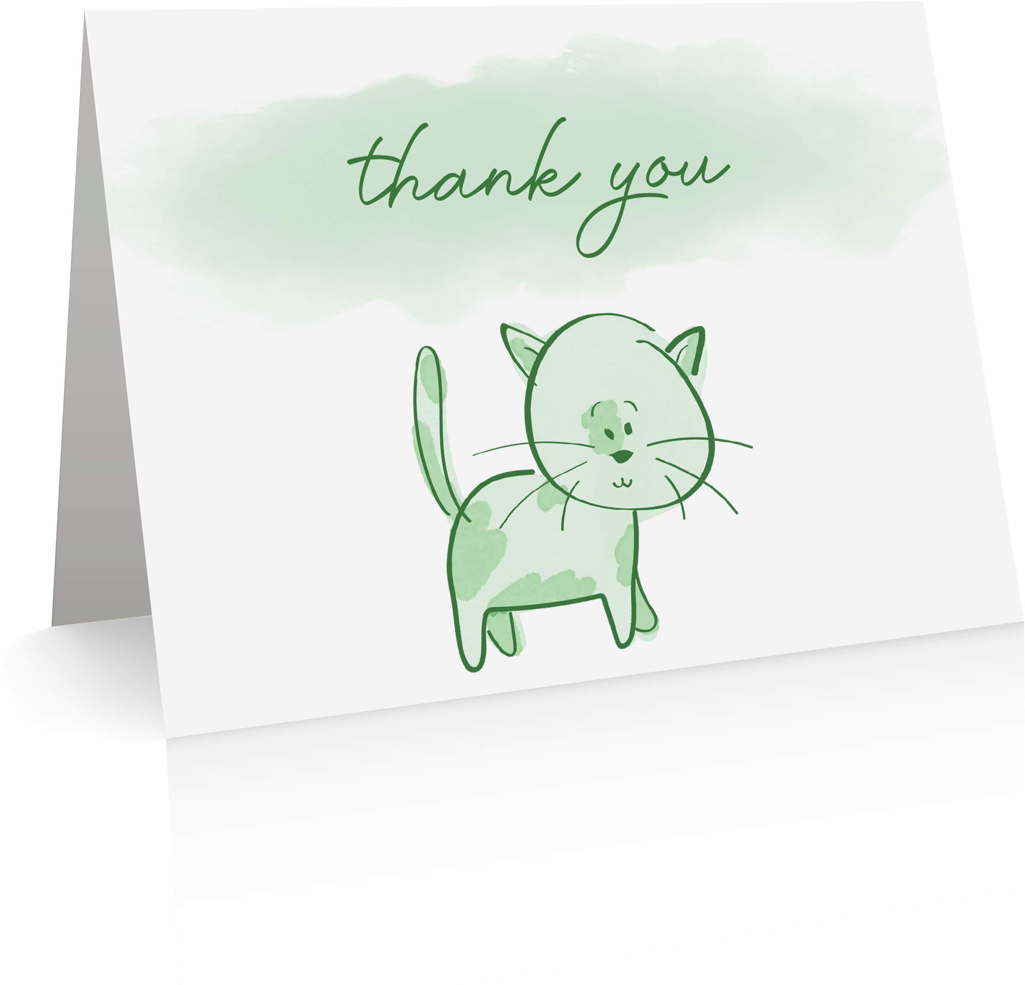 Cats Thank You Note Cards (24 Foldover Cards and Envelopes) Cat Cards