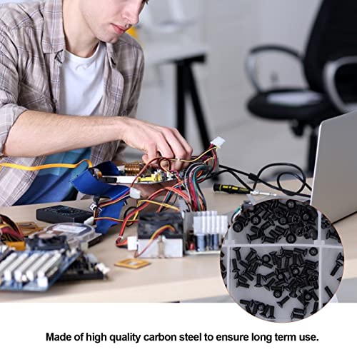 600Pcs Laptop Notebook Computer Replacement Screws Kit Black M2 M2.5 M3 with Brush Screwdriver Tool Set Kit for Laptop Computer SSD Hard Disk