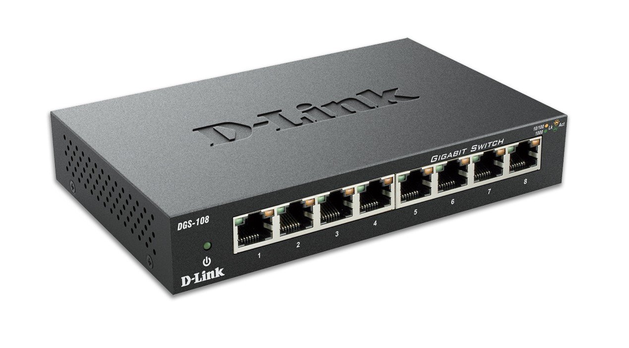 D-Link DGS-108 8-Port Gigabit Ethernet Switch