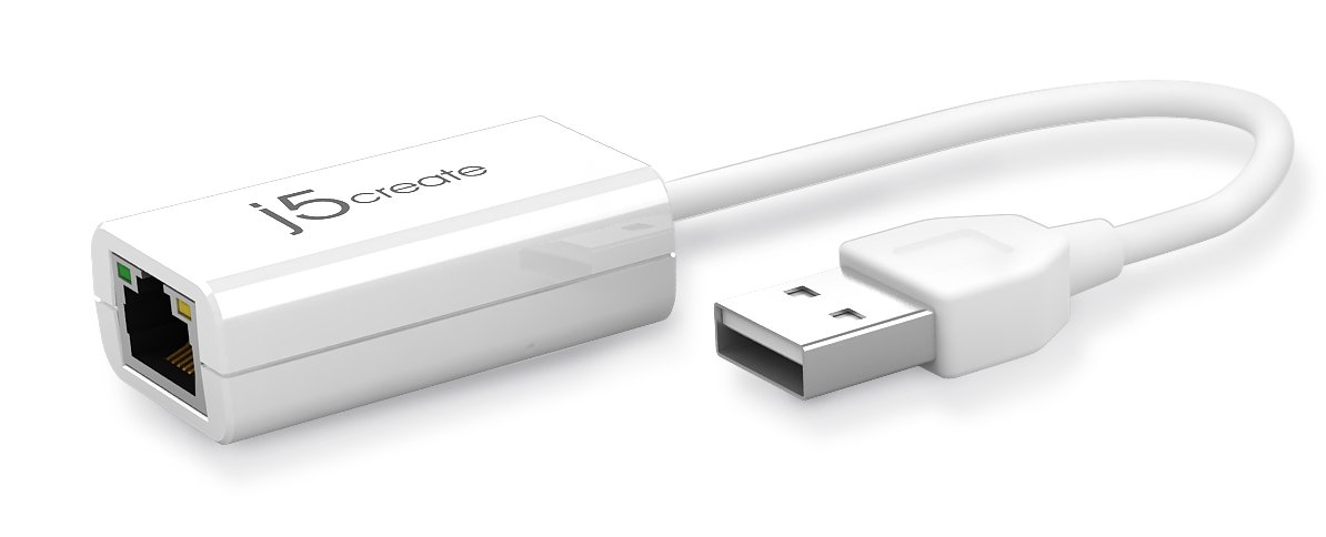 j5create USB Type A 2.0 Ethernet Adapter, Compatible for Windows 11/10 / 8.1/7 and Chrome OS