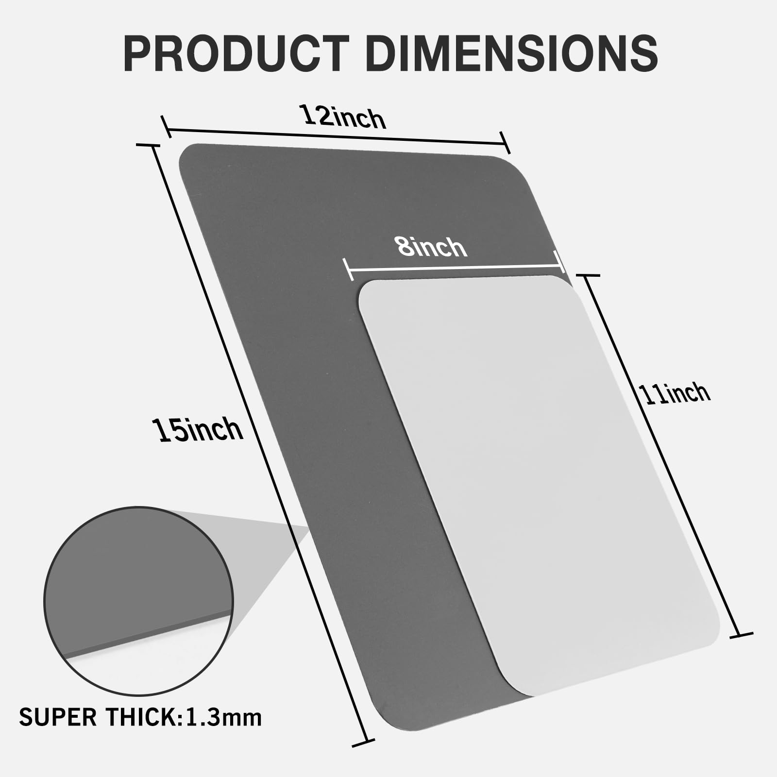 8 Pieces Plastic Cutting Boards for Kitchen, BPA Free Cutting Board Set, Flexible Cutting Mats for Meat and Vegetables, 4 Large and 4 Small Size, Gray