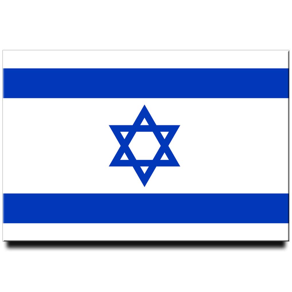 AOLDHYY Israel Flag Fridge Magnet 3"x2" Jerusalem Tel Aviv Haifa Travel Souvenir