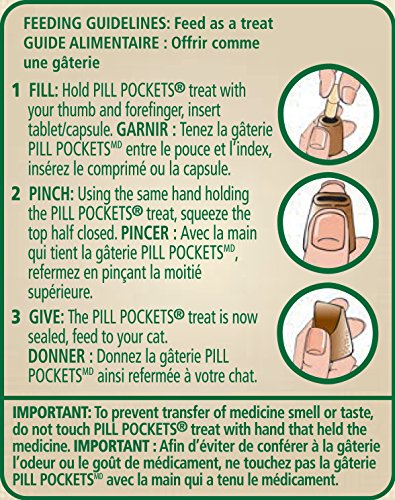 FELINE GREENIES PILL POCKETS for Cats Natural Soft Cat Treats, Salmon Flavor, 1.6 oz. Pack (45 Treats)
